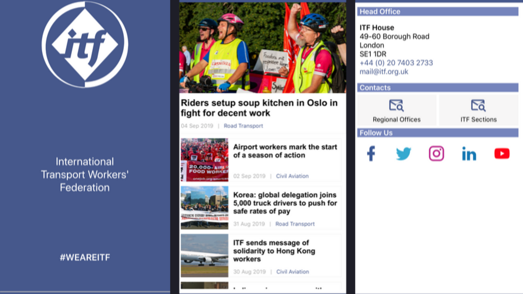 Itf Launches Global News App Itf Global